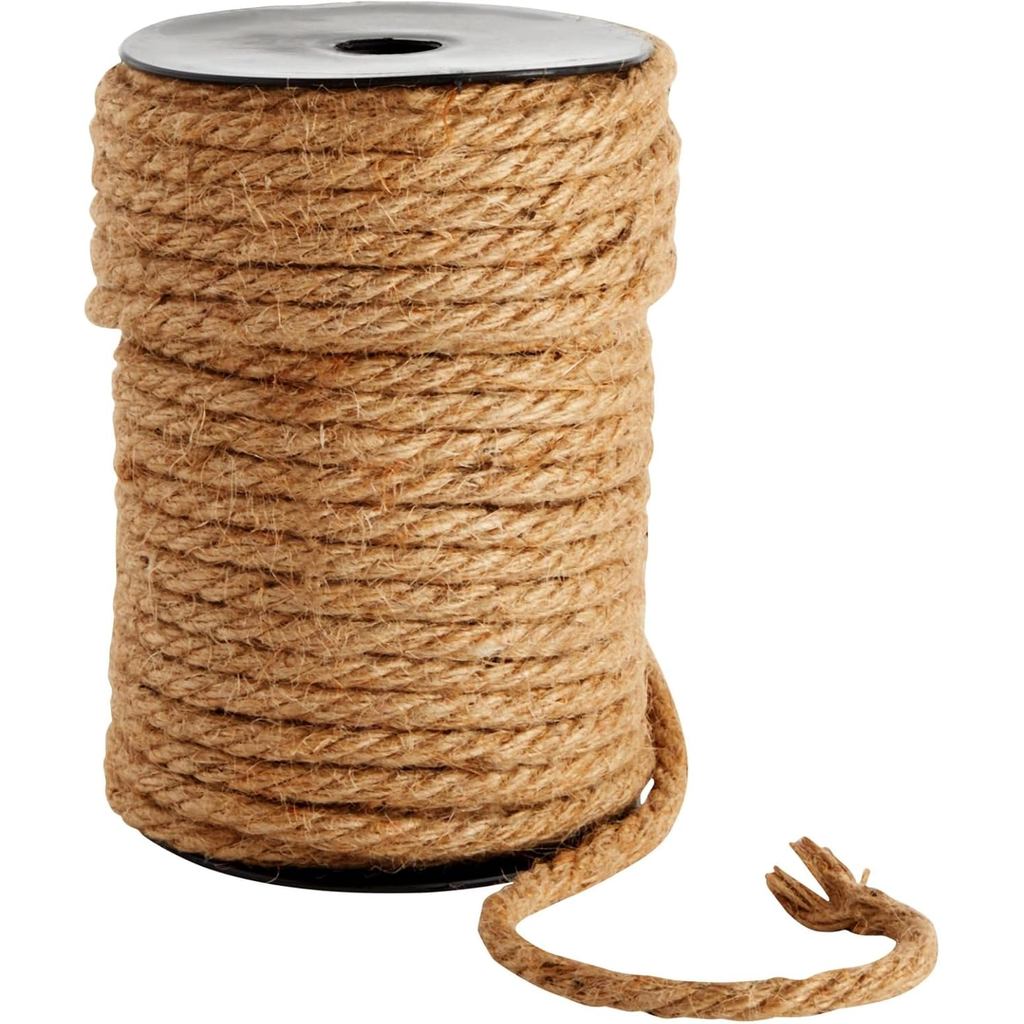 100 Pés de Corda Náutica para Artesanato, Fio de Juta de 6mm de ...