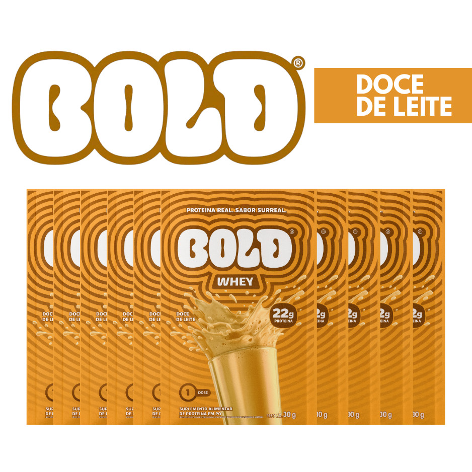 BOLD WHEY PROTEIN CAIXA ( 10 SACHES 30G ) - SABOR DOCE DE LEITE ...