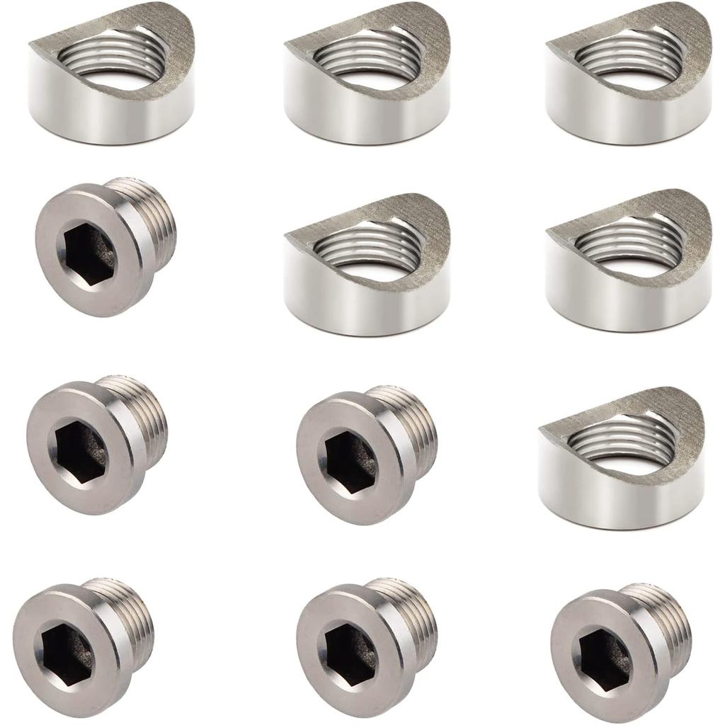 O2 Sensor Bung, Stainless Steel Oxygen Sensor Mounting Bungs and Plugs ...