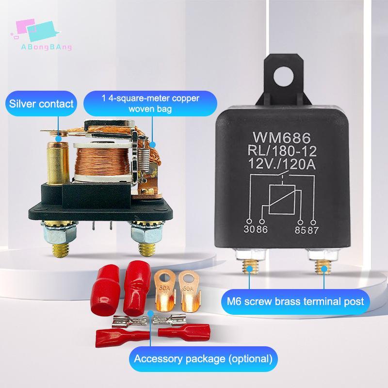 Abongbanghn 12V 24V 100A 120A 200A WM686 Relé 4 Pinos Normal Aberto De ...