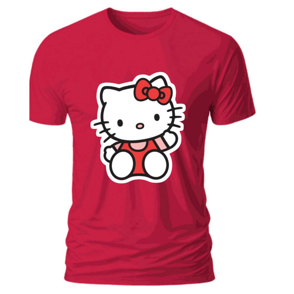 CAMISETA HELLO KITTY INFANTIL E ADULTO | Shopee Brasil