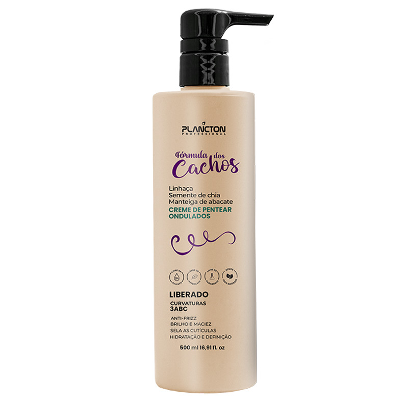 Nova Fórmula dos Cachos - Creme Pentear 3ABC Cacheado Plancton - 500g ...