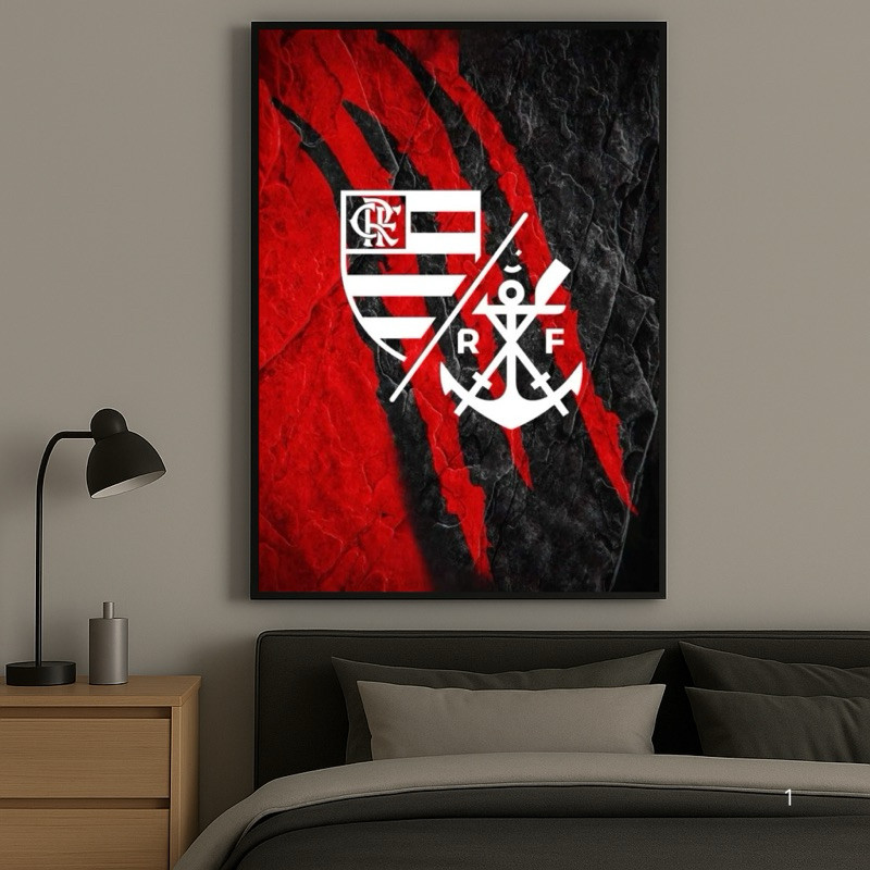 Quadro Flamengo em MDF – Decoração Rubro-Negra Moderna | Shopee Brasil