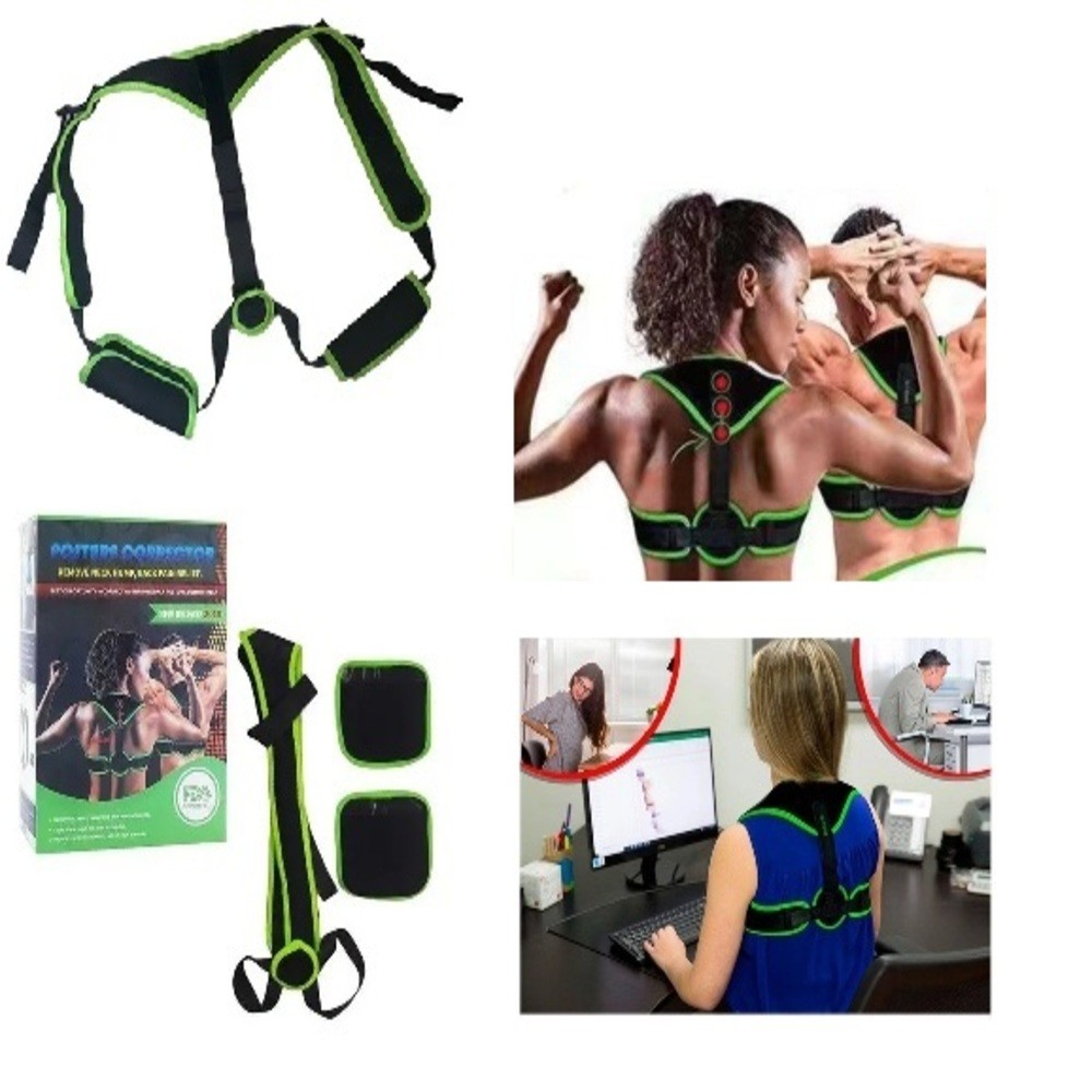 Corretor De Postura Colete Magnetico Cinta Correcao Postural Ajustavel ...