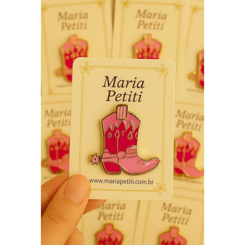 Pin Bota Rosa com Espora – Broche Cowgirl Coquette | Shopee Brasil