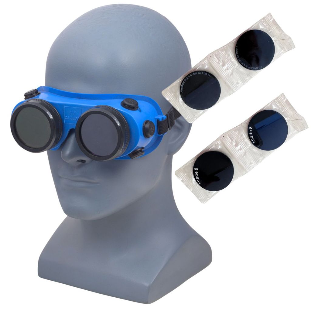 Óculos Proteção para Soldador Rebarba E Solda com 2 pares de filtro luz ...