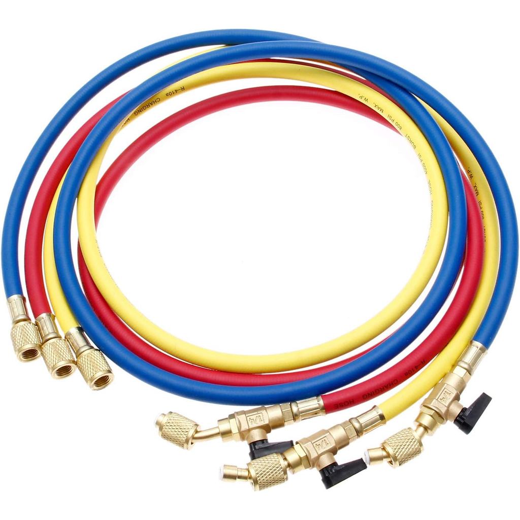 Refrigerant Charging Hose with Ball Valves for R410A R134A R12 R22 R502 ...