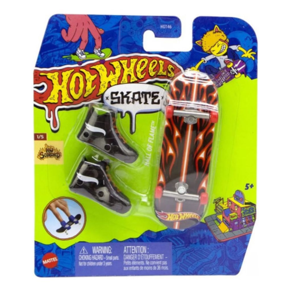 Skate De Dedo Hot Wheels Com Tênis Fingerboard Hall Of Flame | Shopee ...