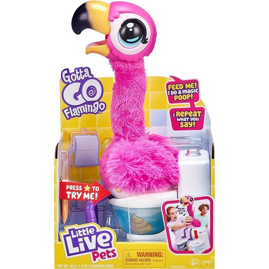 Little Live Pets Gotta Go Flamingo Brinquedo De Pelúcia Interativo Que ...