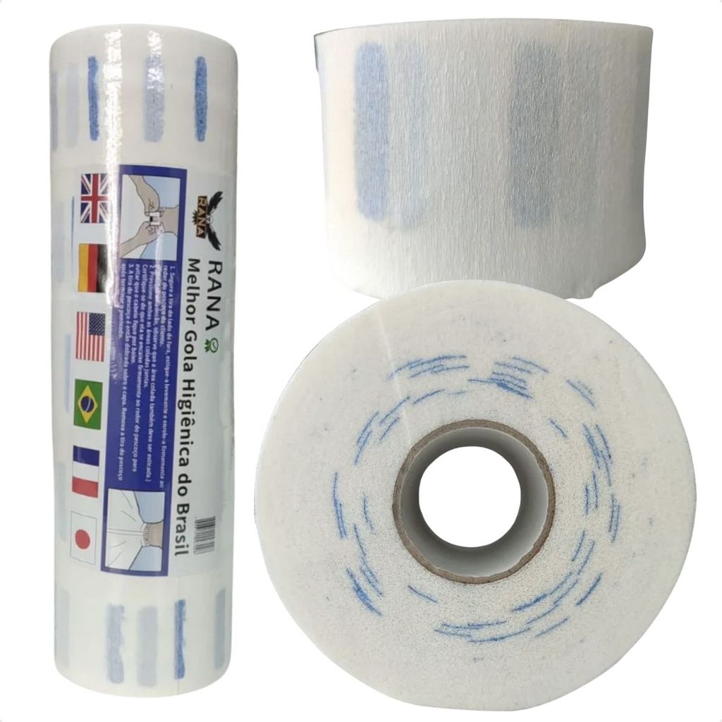Gola Higiênica Para Barbeiro Kit C/500 Unidades 5 Rolos Neck Paper ...