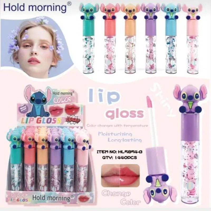 Gloss labial colorido e fofo em estilo de desenho animado | Shopee Brasil