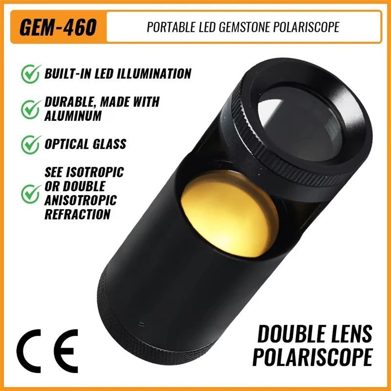 28mm Portátil LED Polarizador Pedra Preciosa Lâmpada Embutida Vidro ...