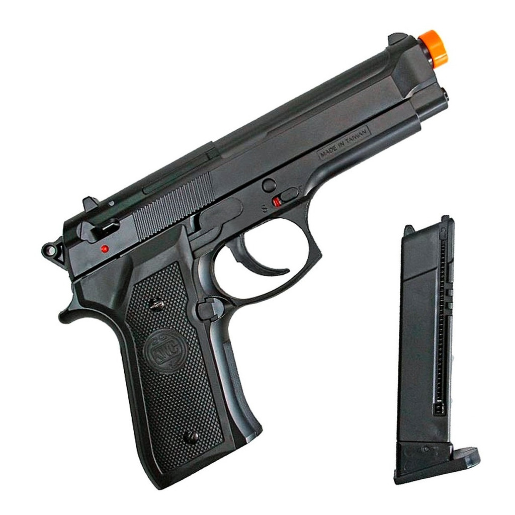 Pistola Airsoft KWC M92 Spring | Alta Performance com Hop-Up | Aço e ...