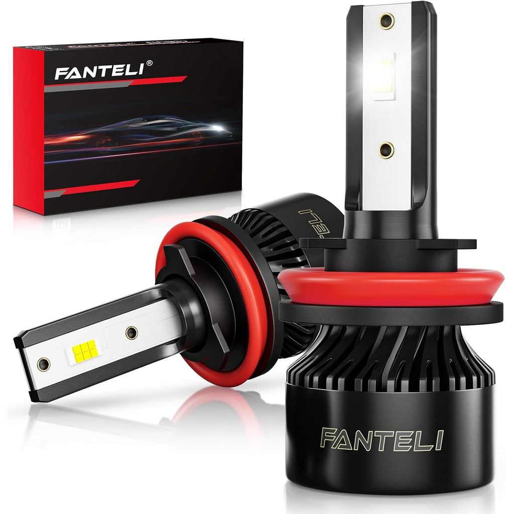 H11 LED Bulb, 36000LM 800% Brighter 1:1 Size H8 H9 LED Fog Light Bulbs ...