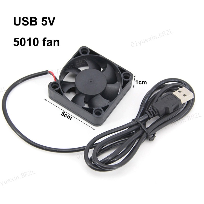 DC 5015 5V 5 Volts USB 5cm CPU Cooler Resfriamento 50x50x10mm Exaustor ...
