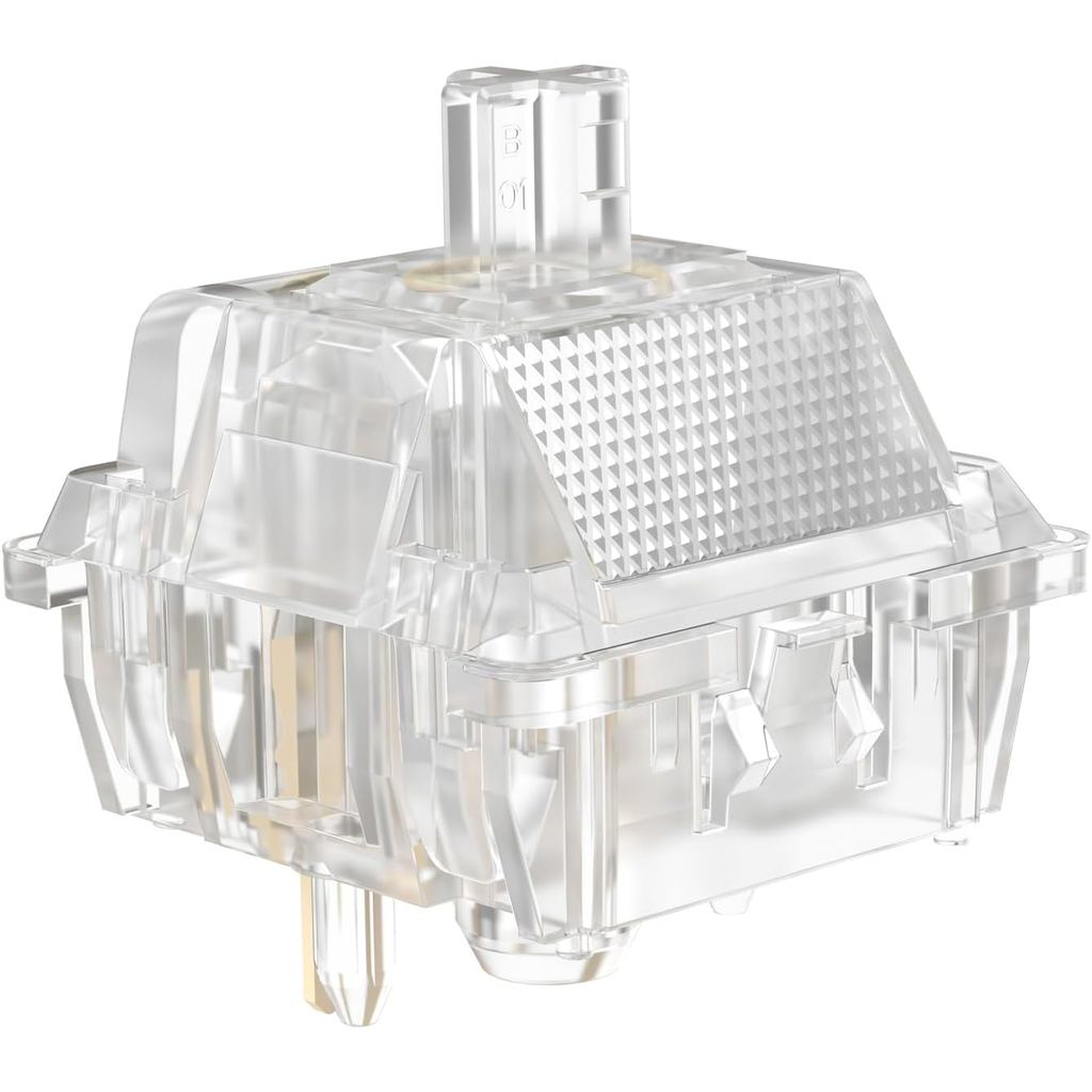 DUROCK Ice King Tactile Switches, 68g Progressive Spring Transparent ...