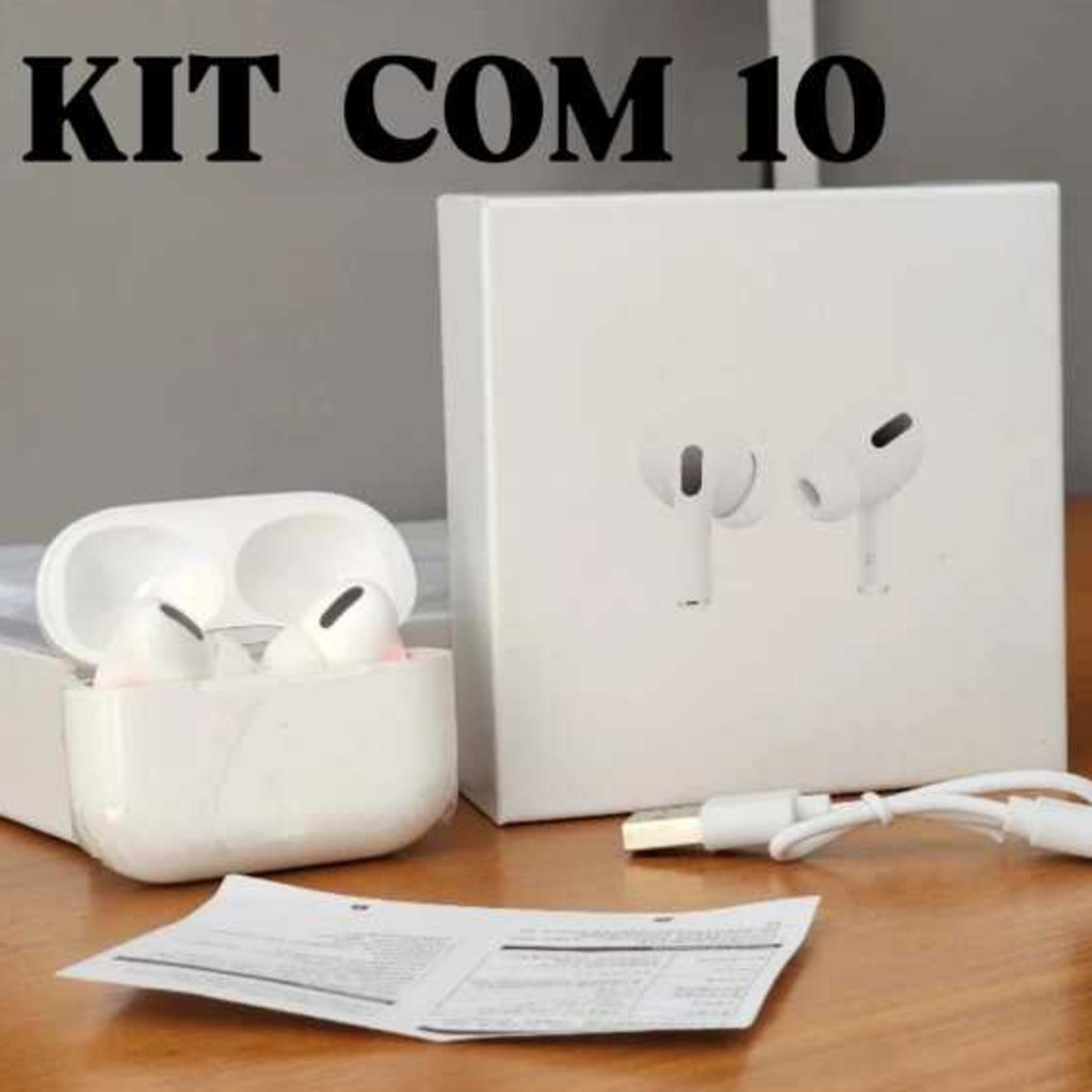 Kit C/ 10 Fone de Ouvido Airpods Pro TWS Estéreo sem Fio Iphone ...