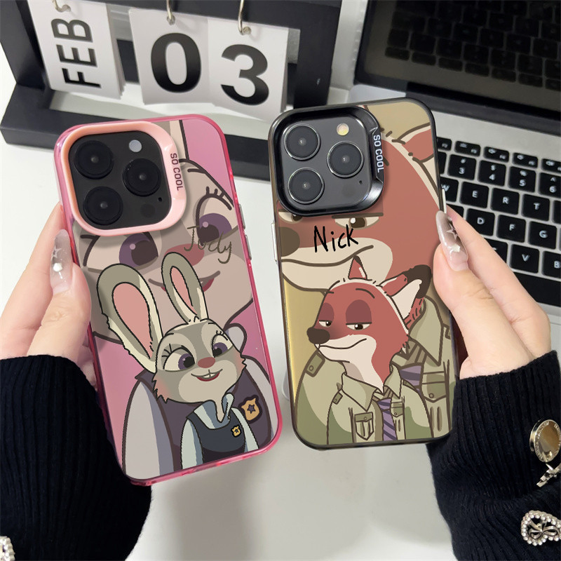 Capa de Celular zootopia judy e Nick para moto g54 g22 g24 g34 g52 g60 ...
