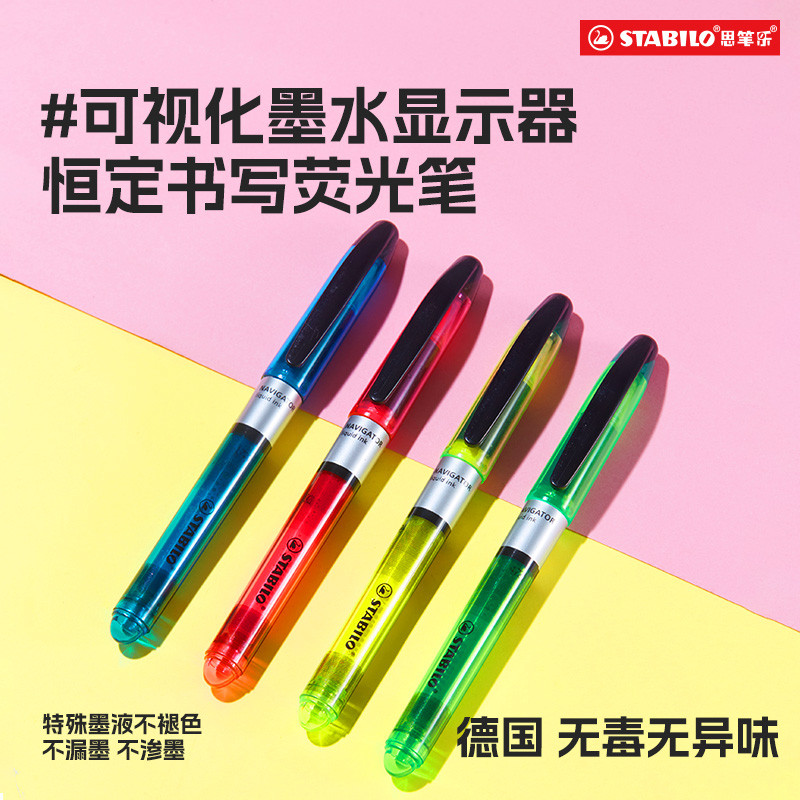 Stabilo Marcador Marcação Chave Marcador Caneta Cor Vermelho Alunos do ...