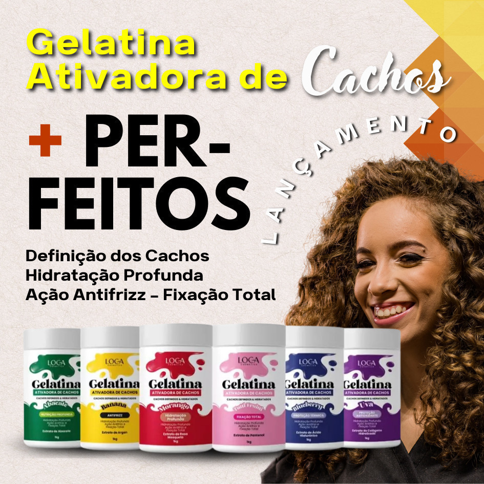 Gelatina Ativadora de Cachos - Loca Comestics - 1kg | Shopee Brasil