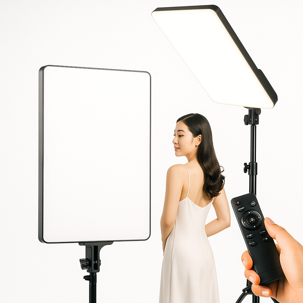 Painel De Led Profissional Luz Difusor Studio Suporte 1,80m Ringligth ...