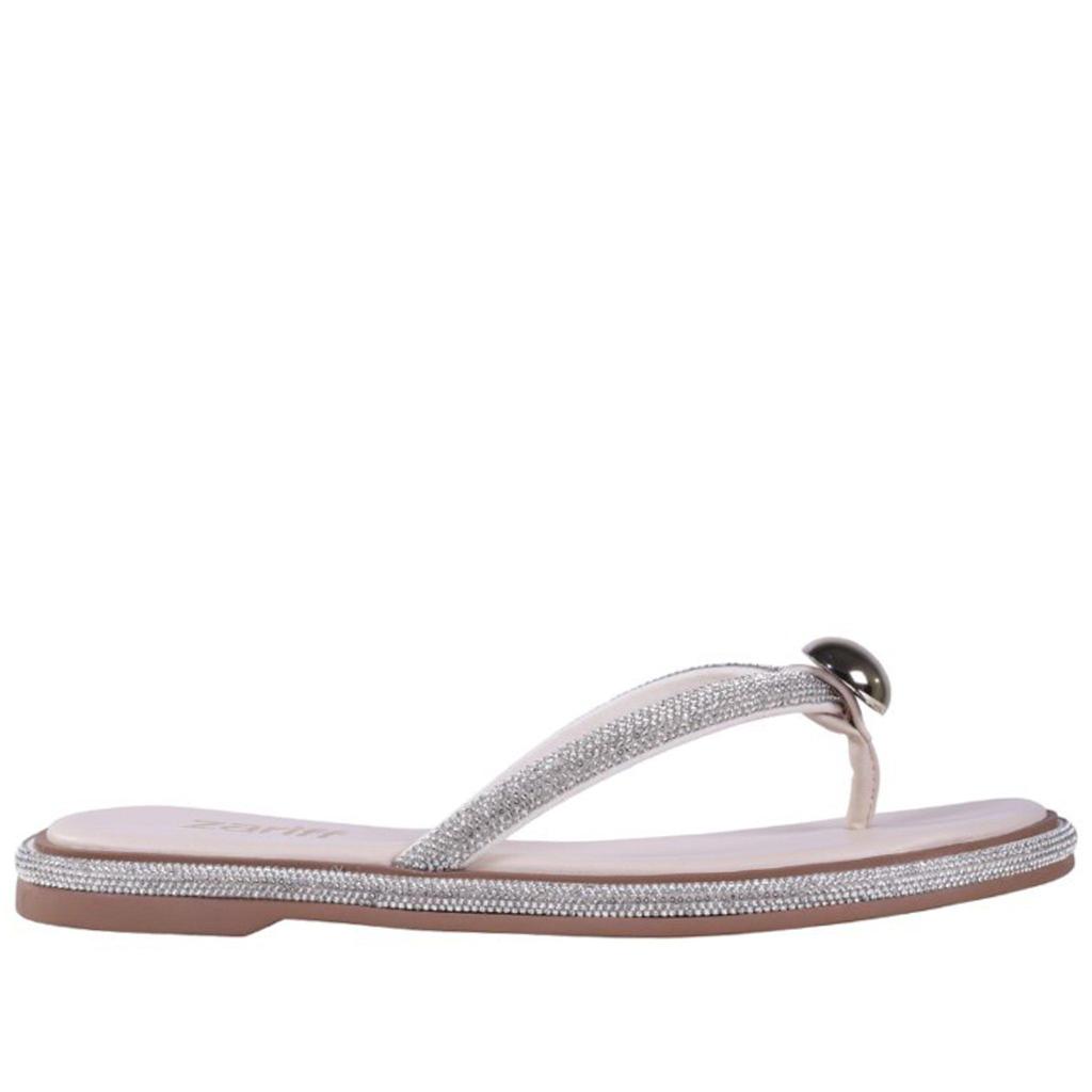 Chinelo Rasteiro Feminino Zariff 1931-61 Panna | Shopee Brasil