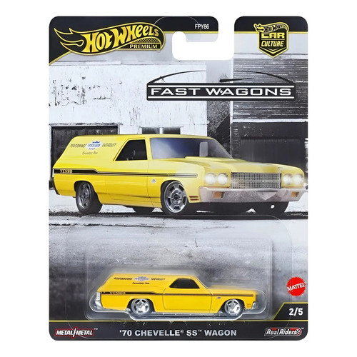 Hot Wheels Premium 70 Chevelle Ss - Fast Wagons Amarelo | Shopee Brasil