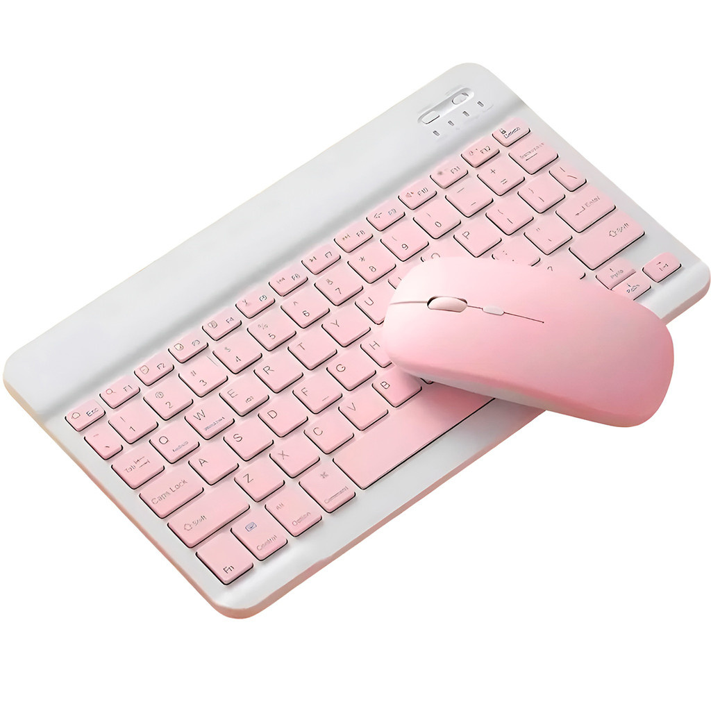 Kit Mini Mouse e Teclado Sem Fio Recarregável Bluetooth Cor:Rosa ...