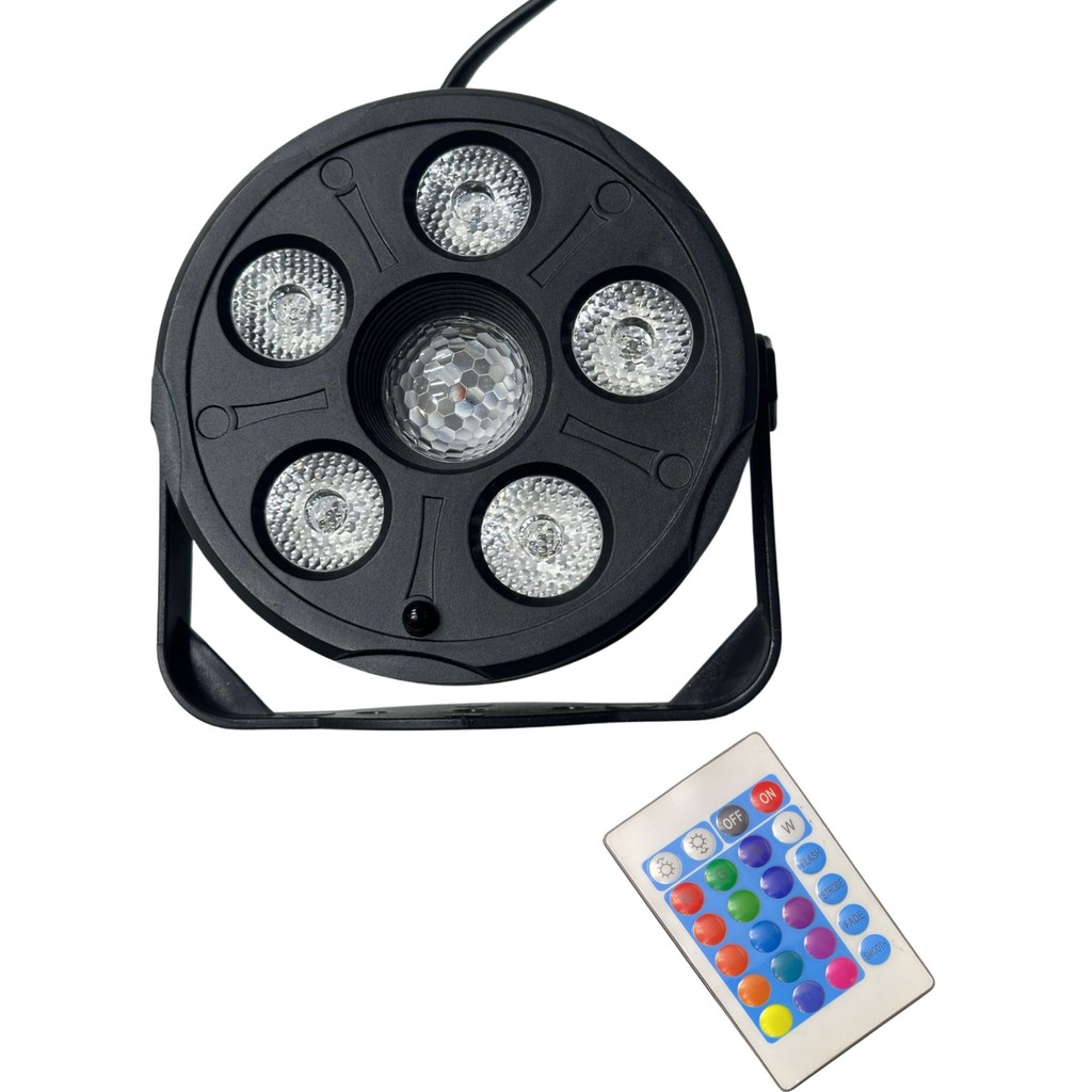 Canhão Iluminação Led Rgb 5 Leds 24 modos de luz Rgb Com Controle ...