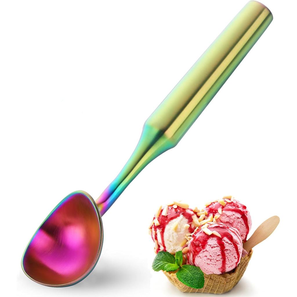 Colher de Sorvete - Colher de Sorvete de Aço Inoxidável Resistente, 9 ...