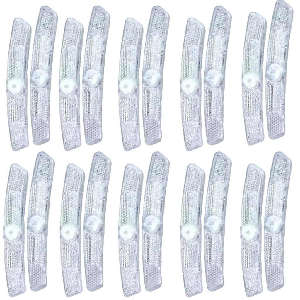 Kit 10 Pares Refletores De Raios De Bike Meia Lua C/ Fixador ultimas pecas | Shopee Brasil