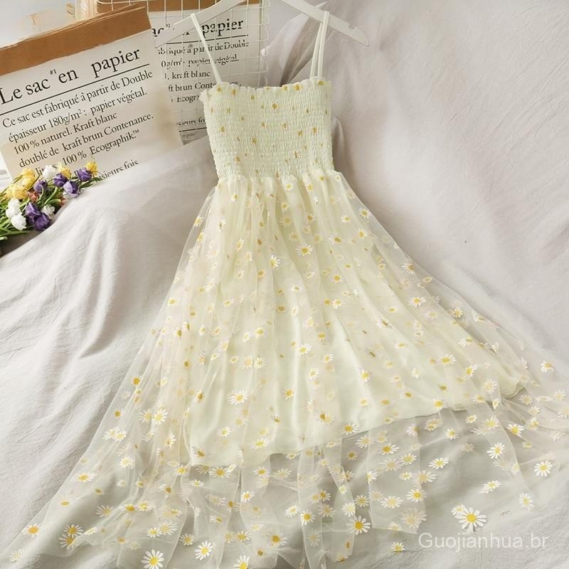 Vestido Super Fada Pequena Margarida Gaze Stilt Para Mulheres 2025 Novo ...