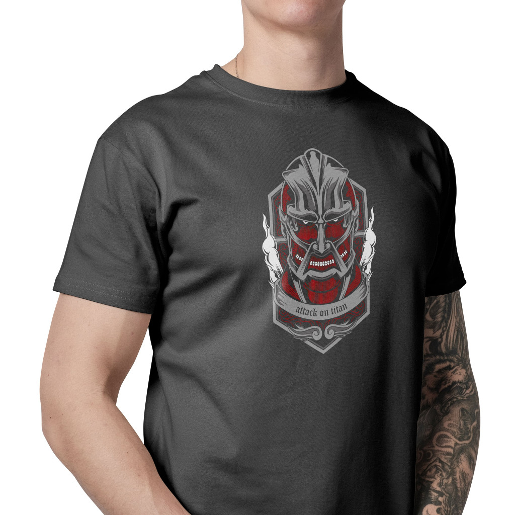 Camiseta Personalizada Anime Attack on Titan Titã Colossal Eren Mikasa ...