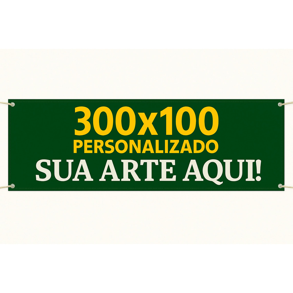 Banner Completo Personalizado Sua Arte 300x100 Cm | Shopee Brasil