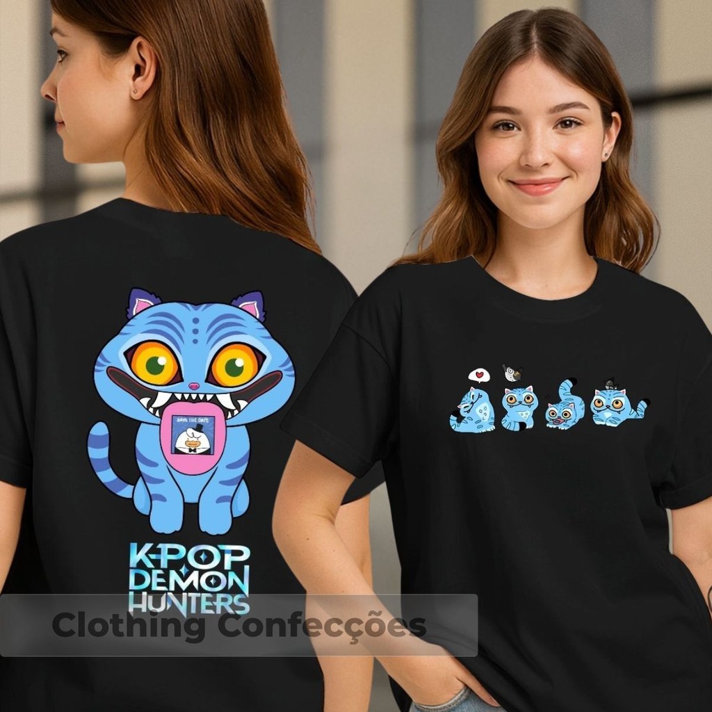 Camiseta Tshirt Huntrix Serie Demon Hunters Kpop Group Tiger Guerreiras ...