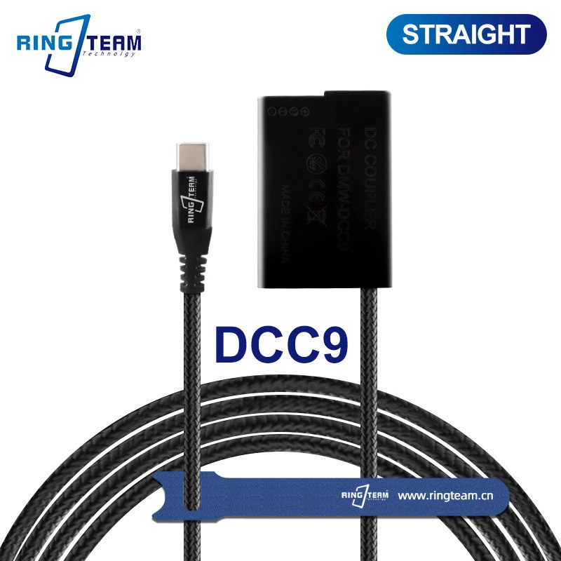 Conector DC Tipo C USB-C para DMW-BLD10 DMW-DCC9 DCC9 para Câmeras ...