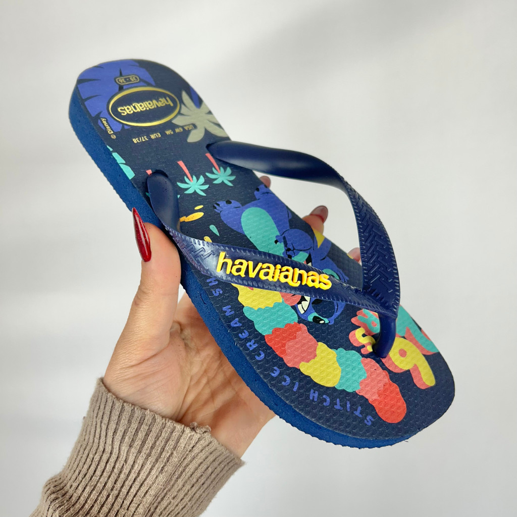 Chinelo Havaianas Stitch Azul Top Disney Clássicos Original | Shopee Brasil