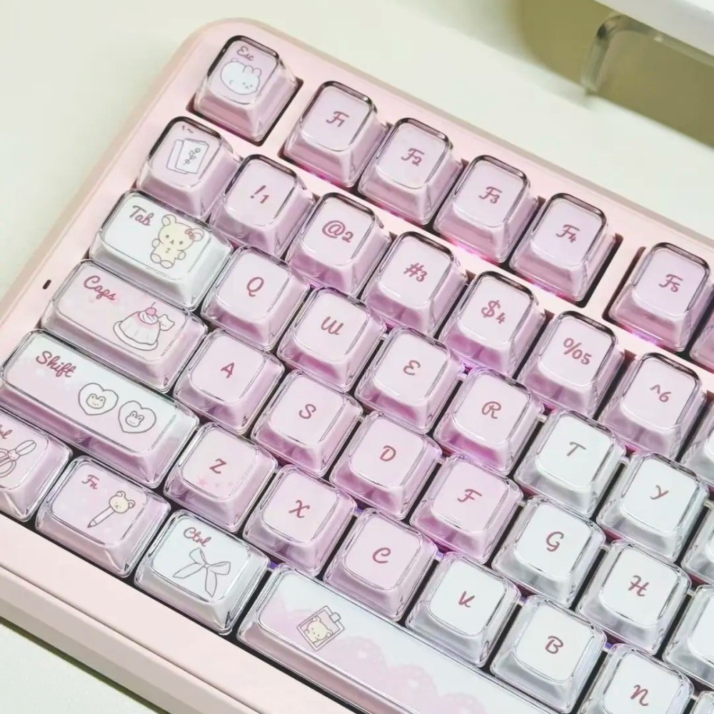 Rococo Milk Pudding Keycaps 120 Teclas KDA Profile PBT PC Wooting Aula ...
