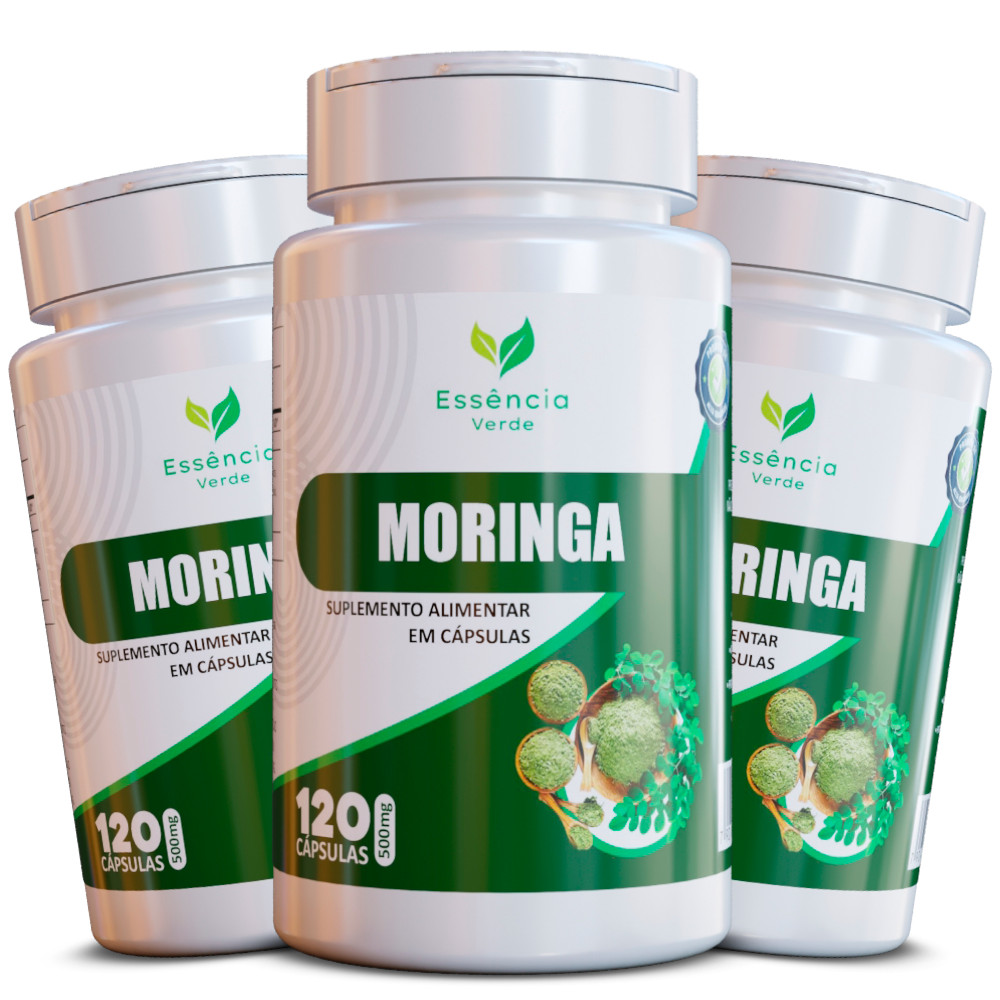 Kit 3 - Moringa Oleifera 100% Pura 360 Cápsulas total - Suplemento ...