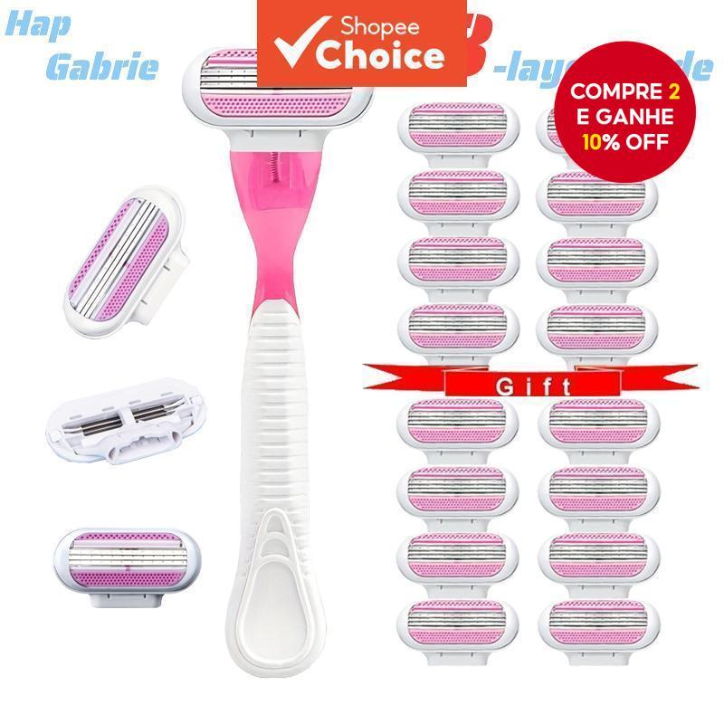 Navalha De Barbear Portátil Feminina – Compatível Com Lâminas Gillette ...