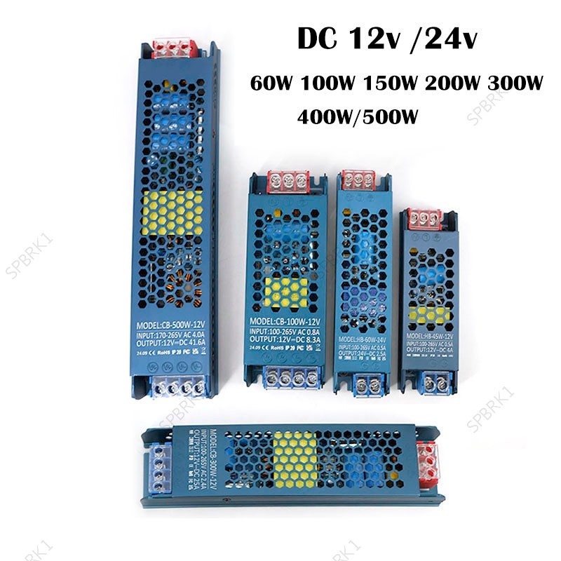 AC 220v Para DC 12V/24V 60W 100W 200W 300W 400w 500w Fonte De ...
