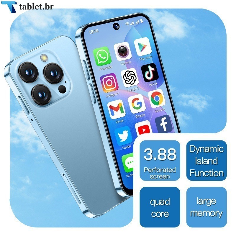 Novo Smartphone XS19 Android 8.1 Quad-core 3G Rede 3.0 Tela WIFI GPS ...