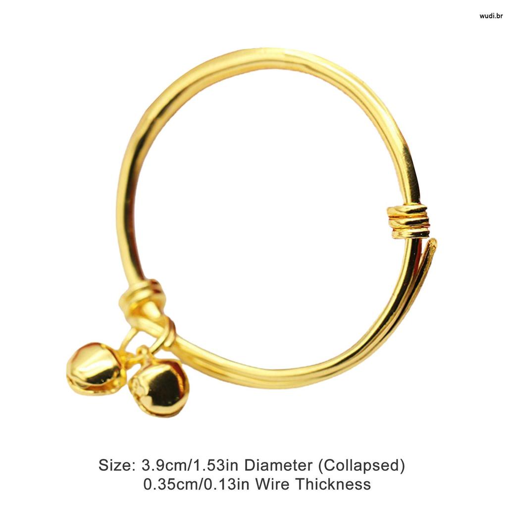Pulseira De Chocalho Para Bebê Em Liga De Zinco Ajustável Com Sino E ...