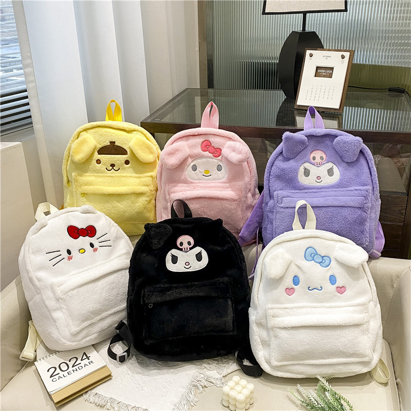 Mochila Grande de Pelúcia Sanrio Cartoon Kuromi My Melody Cinnamoroll ...