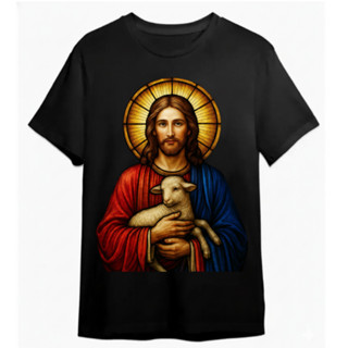 Camiseta Religiosa Masculina De Algodão Puro, Modelagem Folgada, Com ...