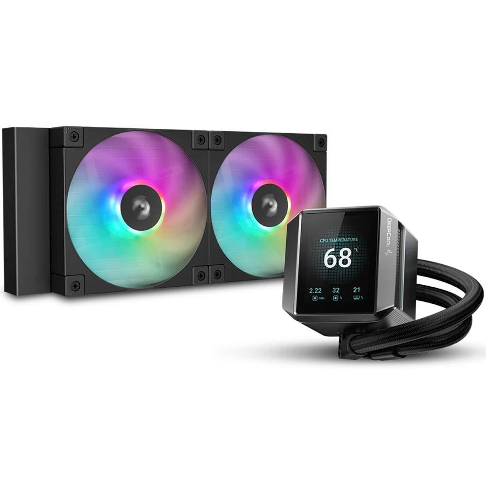 Water Cooler DeepCool Mystique 240 ARGB, 240mm, Display LCD, Intel-AMD ...