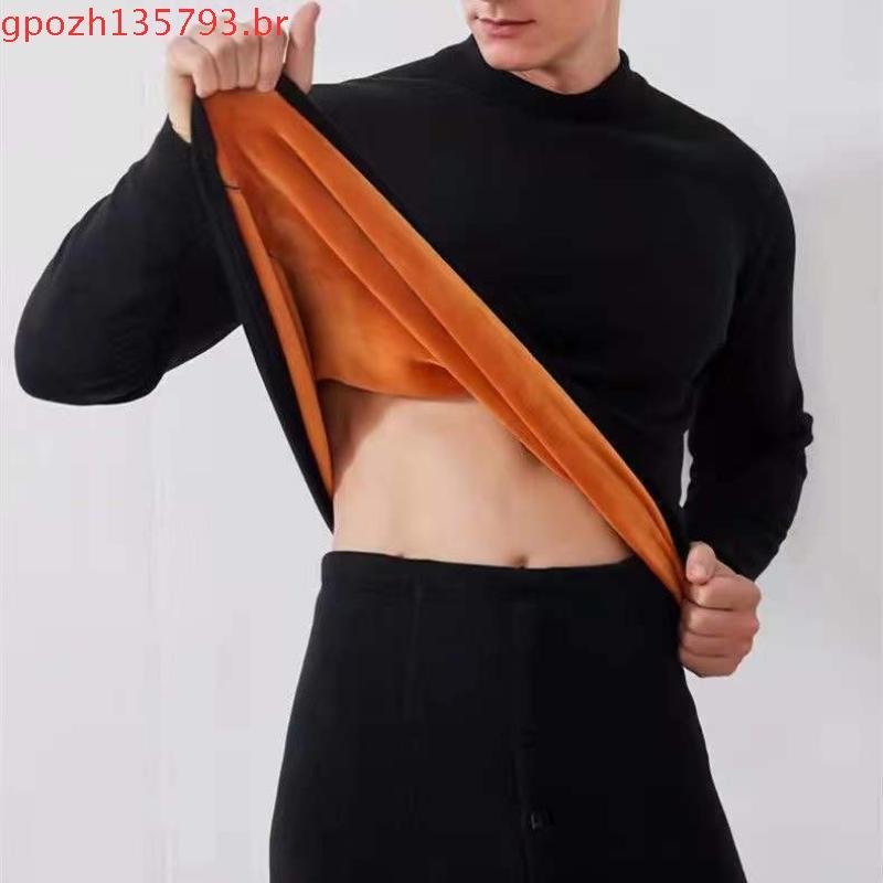 Plus Size Masculino Inverno Quente Veludo Grosso Roupa Interior De Lã ...