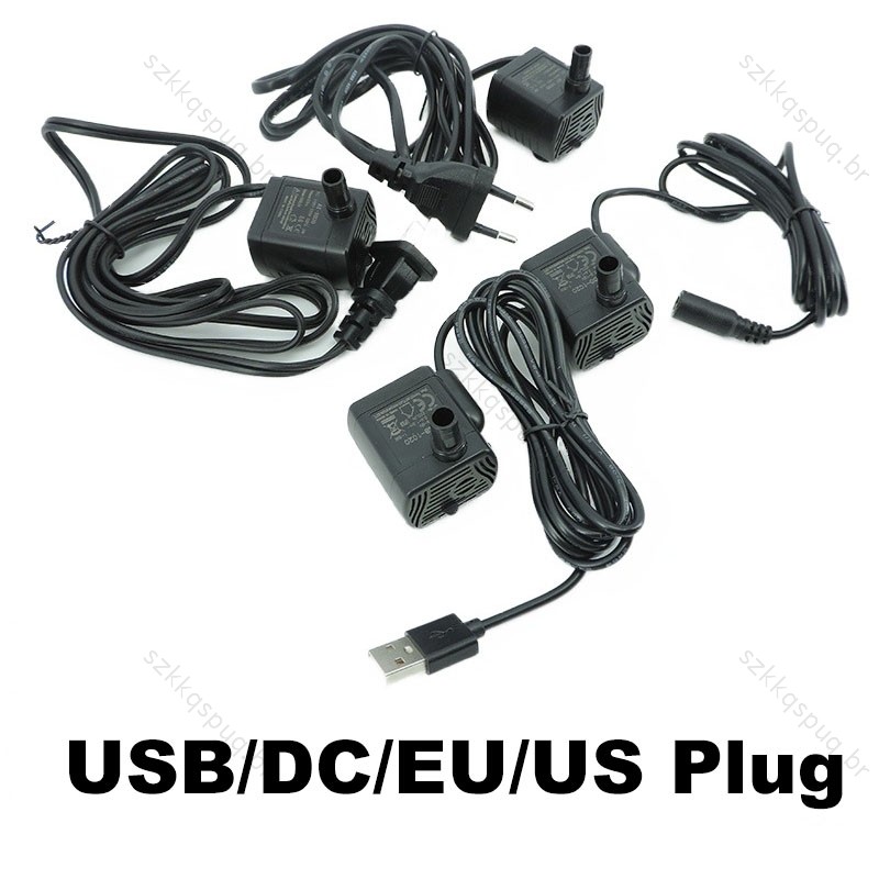 220V AC/12V 5V DC USB Mini Bomba De Água Sem Escova Fonte Submersível ...