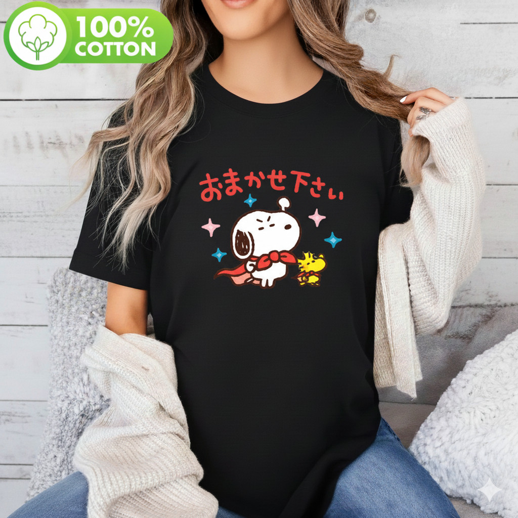 Camiseta Unissex Snoopy Woodstock You Can Count On Me Japonês Anime ...