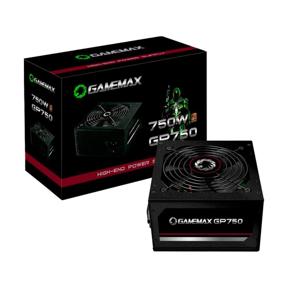 Fonte Gamemax GP750, 750W, 80 Plus Bronze, PFC Ativo, Com Cabo, Preto ...